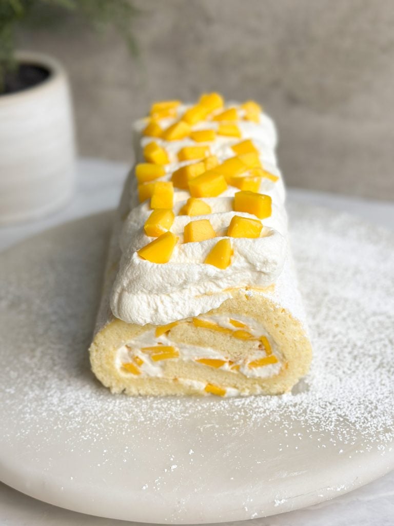 Mango Chantilly Swiss Roll Cake - BAKE WITH ZOHA