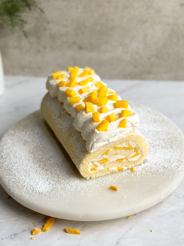Mango Chantilly Swiss Roll Cake - BAKE WITH ZOHA