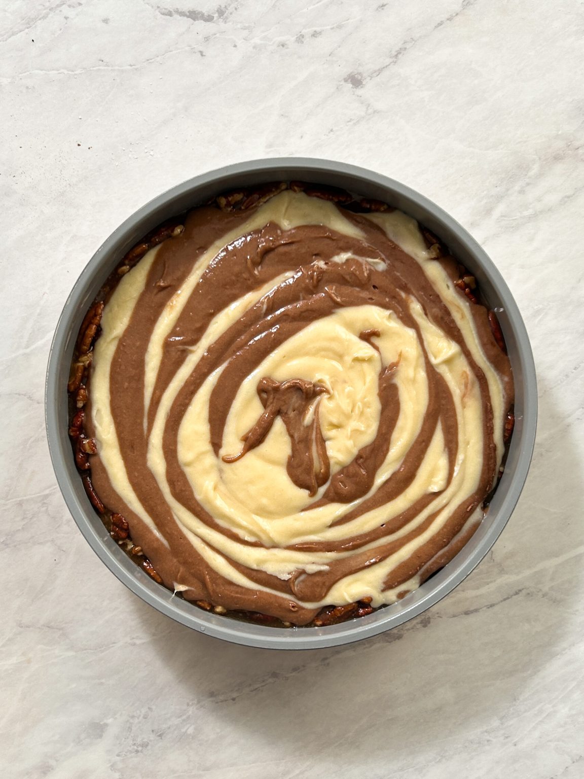 Pecan Upside Down Marble Cake - BAKE WITH ZOHA