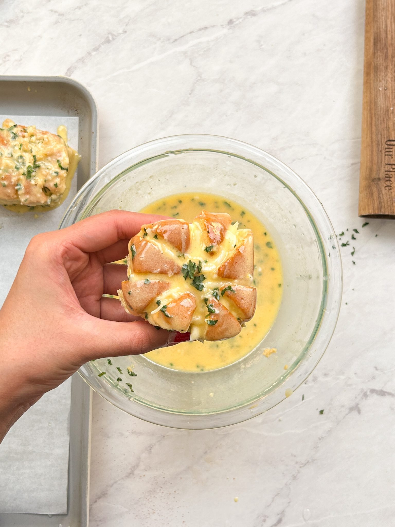 Korean Cream Cheese Garlic Buns - BAKE WITH ZOHA