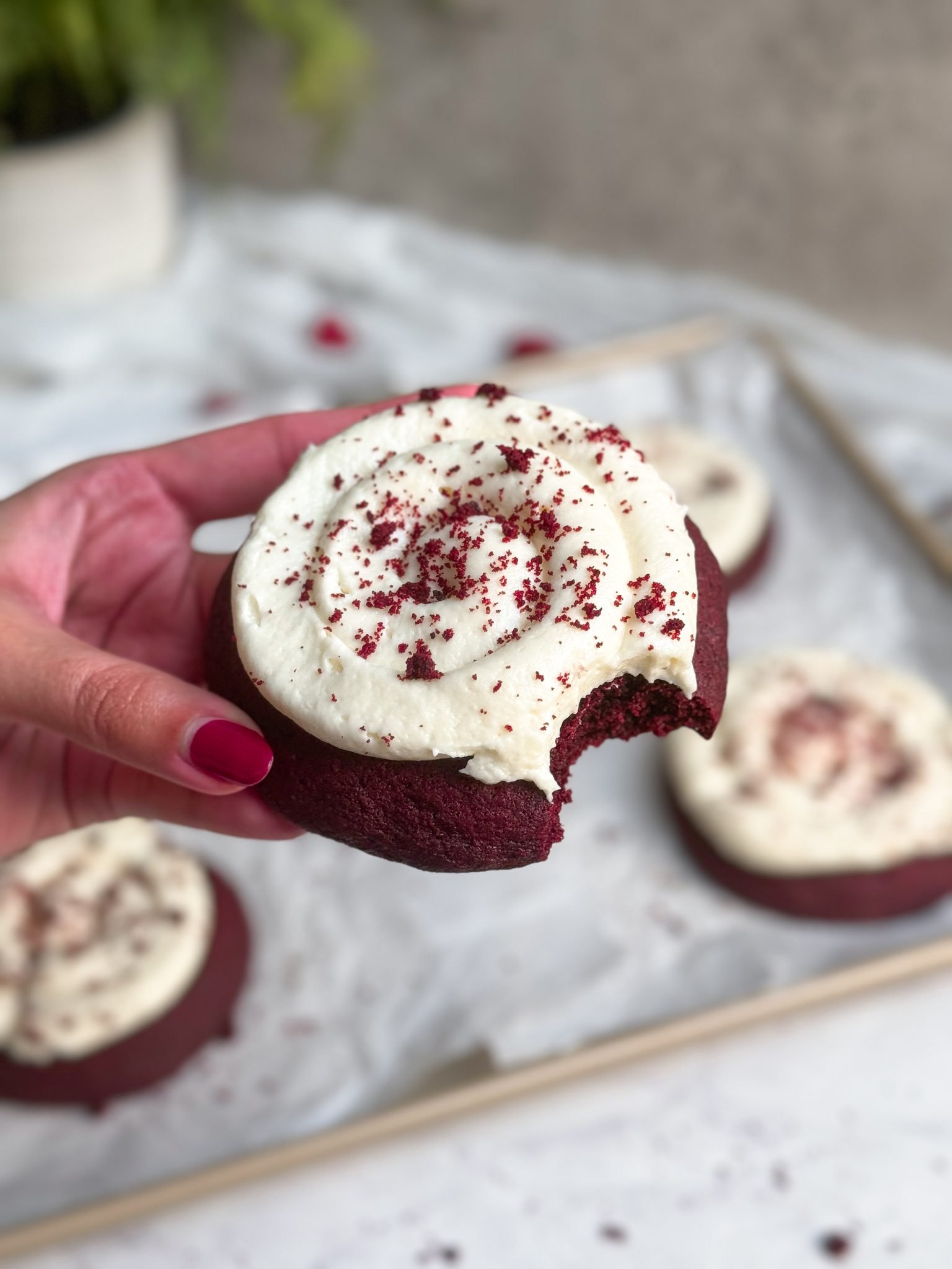 Crumbl Copycat Red Velvet Cookies - BAKE WITH ZOHA