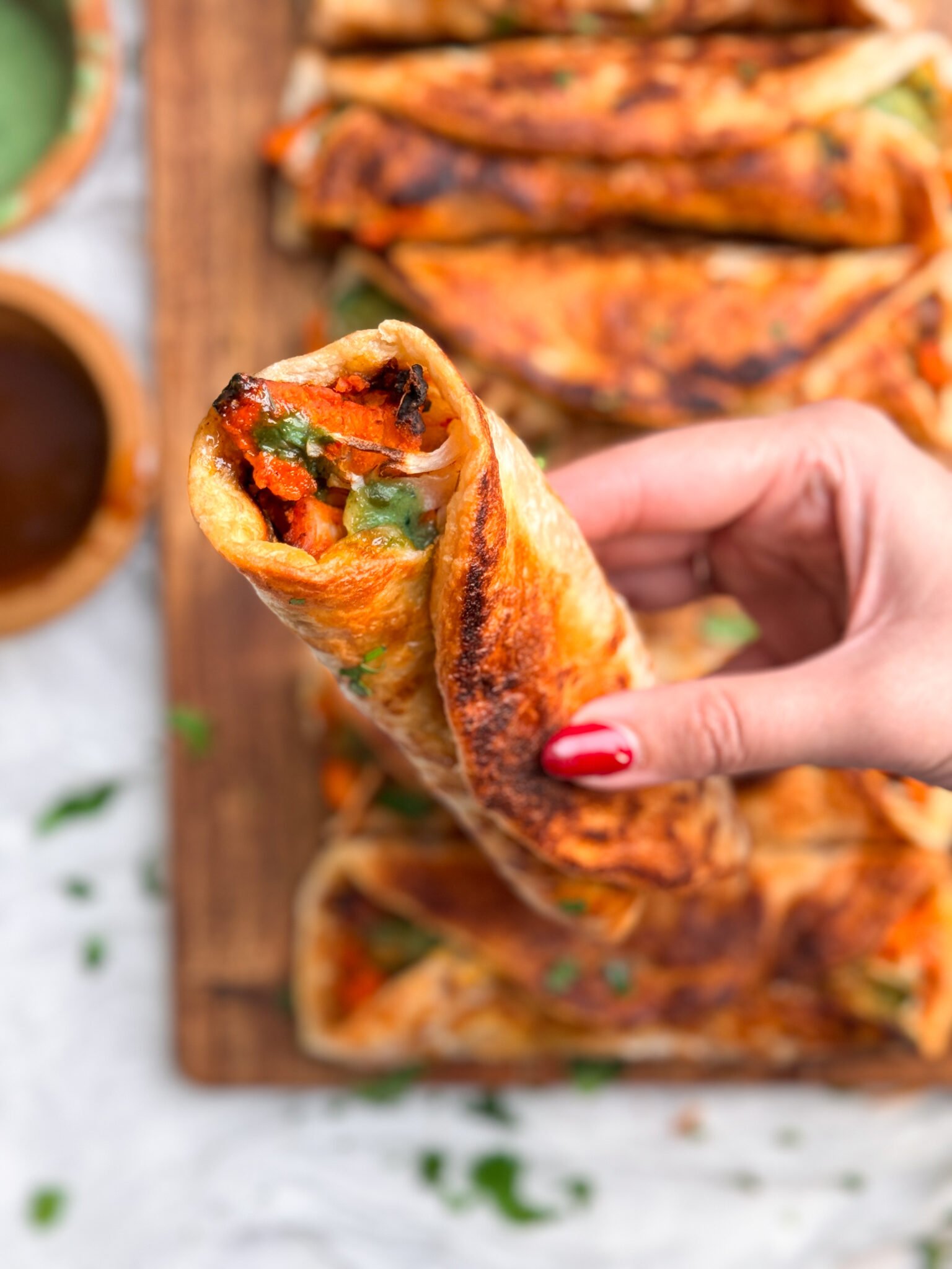 Chicken Tikka Paratha Rolls - BAKE WITH ZOHA