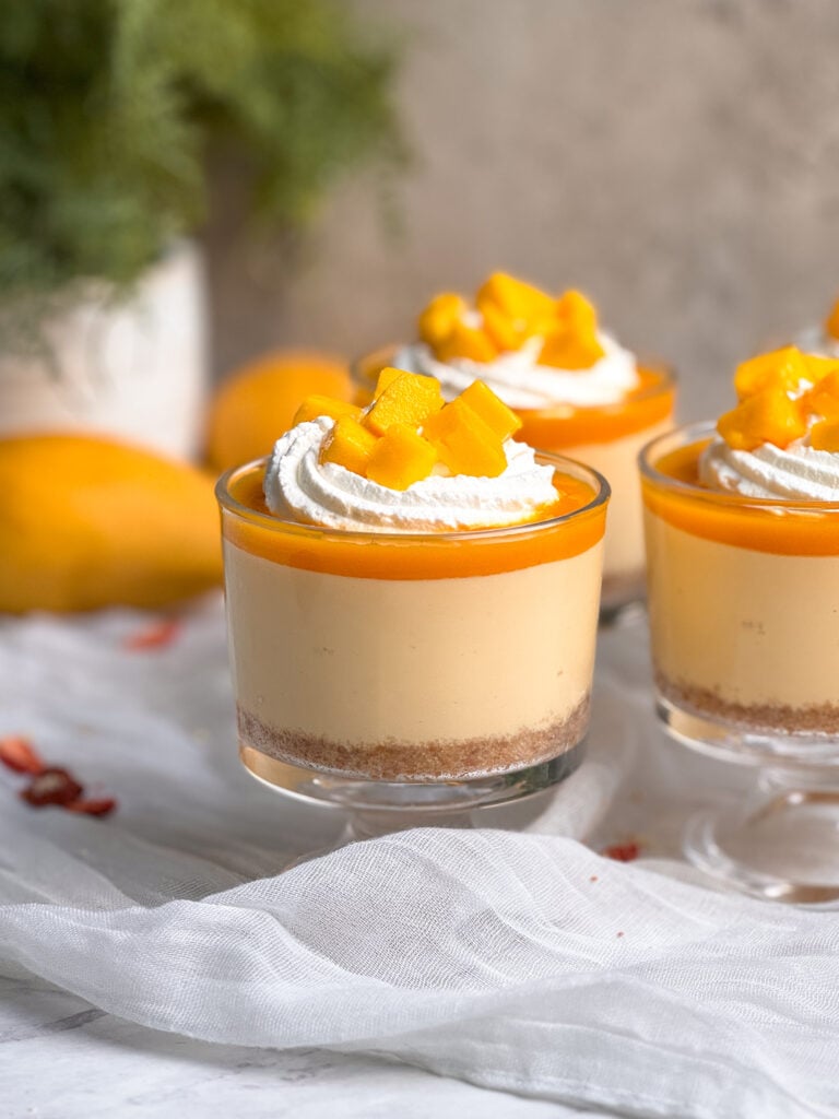 No Bake Mango Cheesecake Cups - BAKE WITH ZOHA