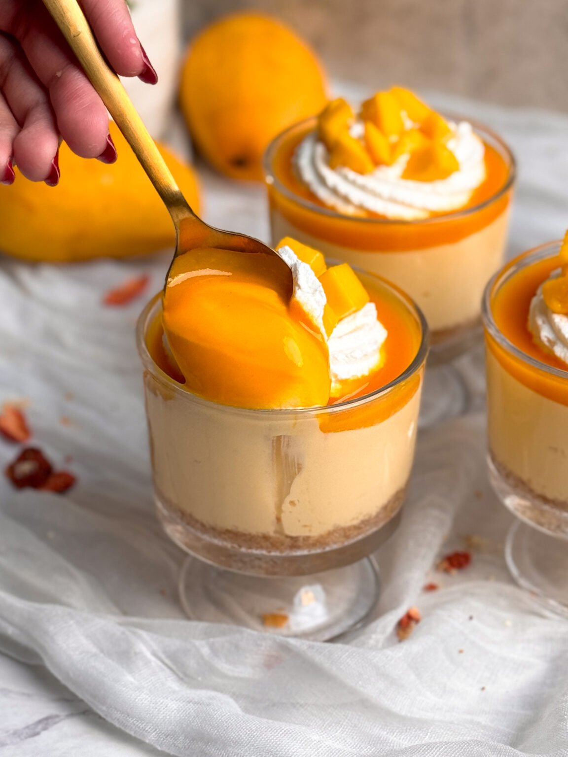No Bake Mango Cheesecake Cups - BAKE WITH ZOHA