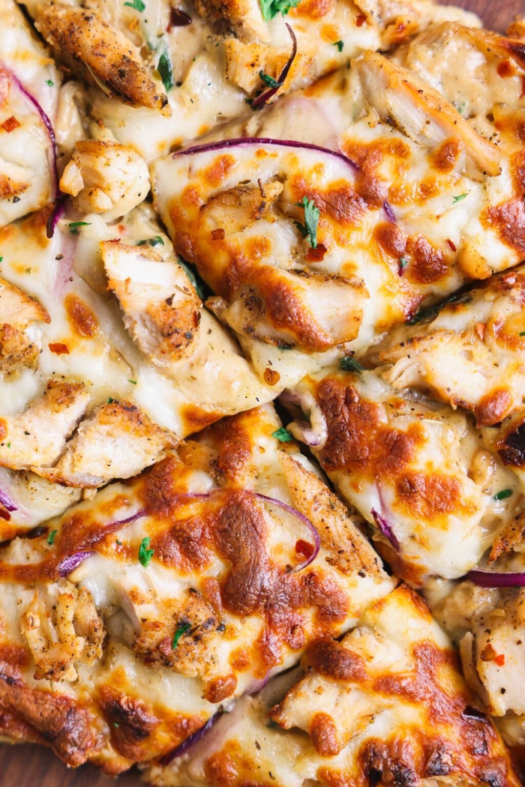 Easy Chicken Alfredo Flatbread - BAKE WITH ZOHA